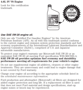 2007 Ford Mustang GT Oil Type | EnginesWork